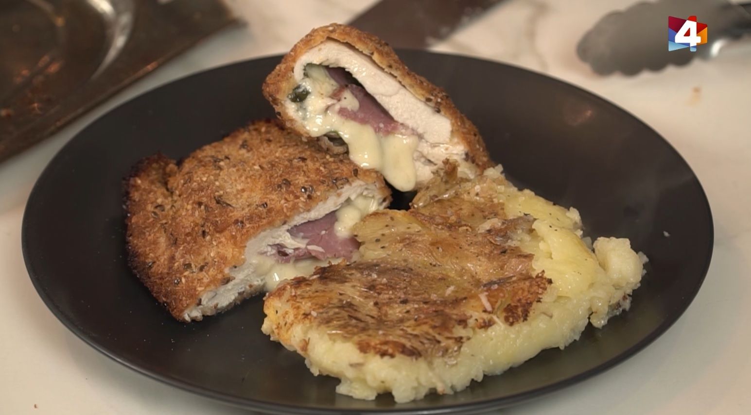 Bien con Lourdes - Cocinamos milanesa de pollo rellena y papas rosti ...