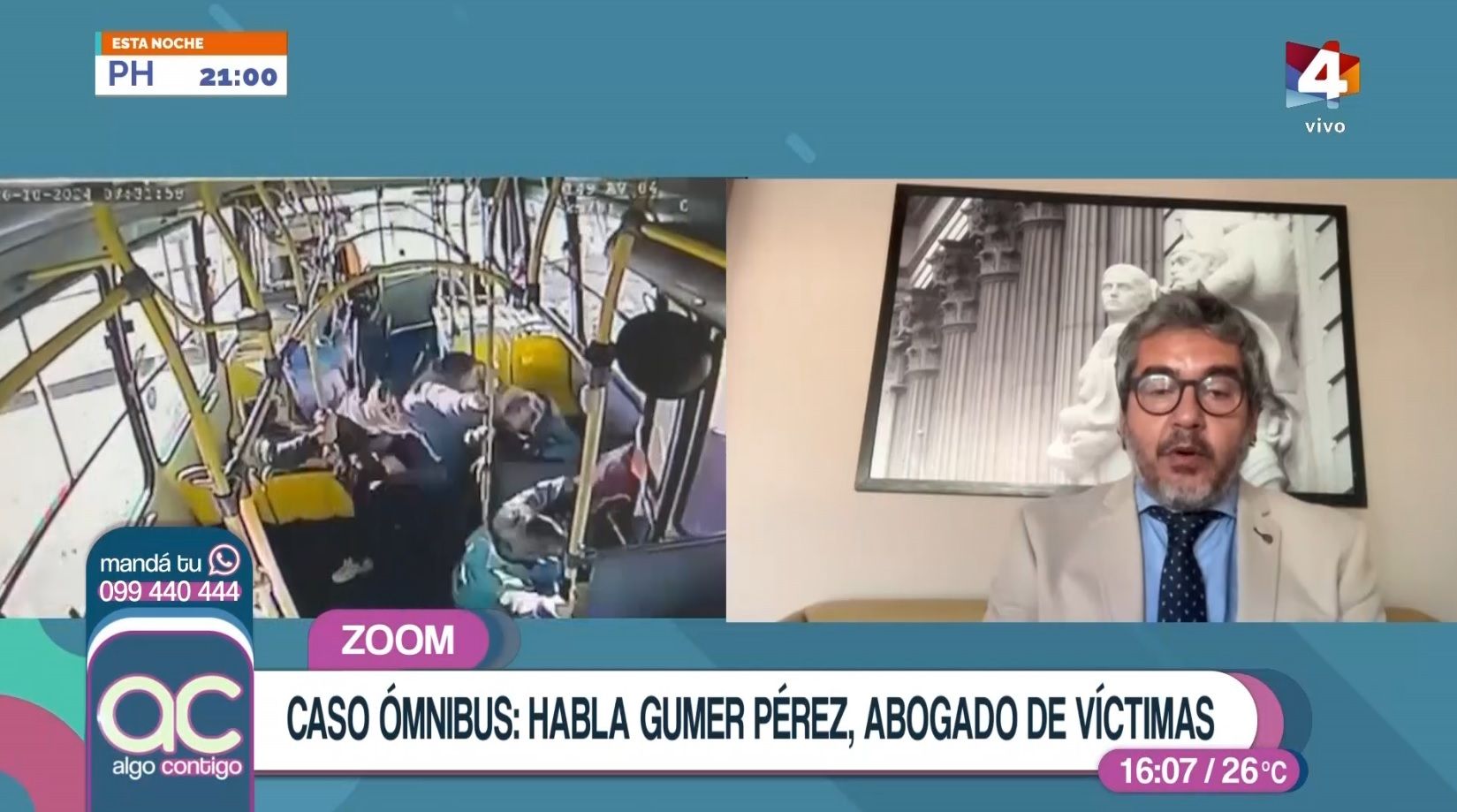 Algo Contigo - Gumer Pérez sobre el accidente del ómnibus en la rambla